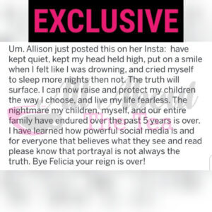 Jim Edmonds' Ex-Wife Allison Jayne Raski Breaks Her Silence!